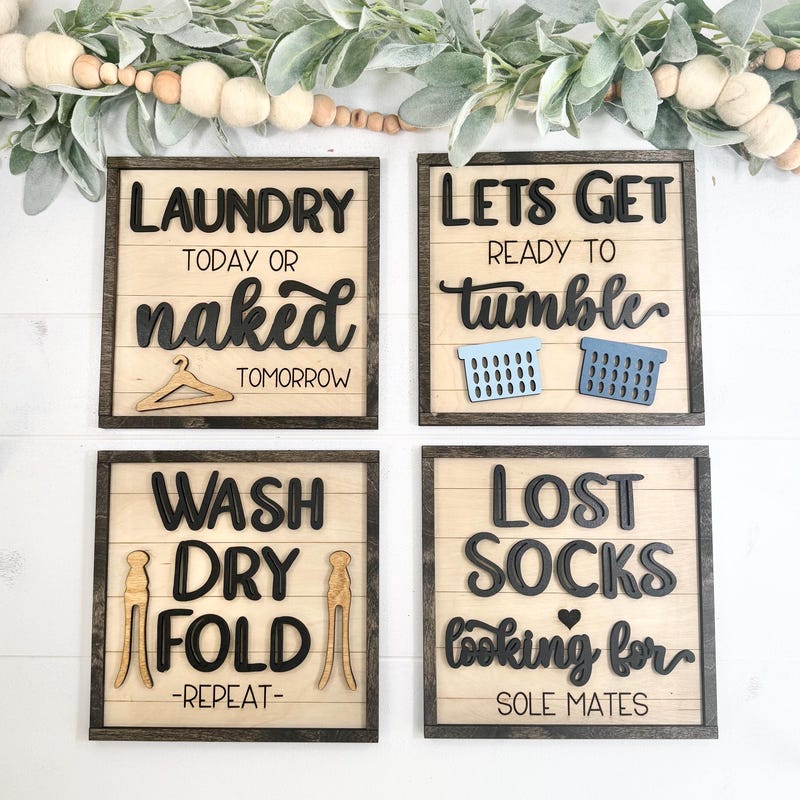 Laundry Room Signs - Etsy