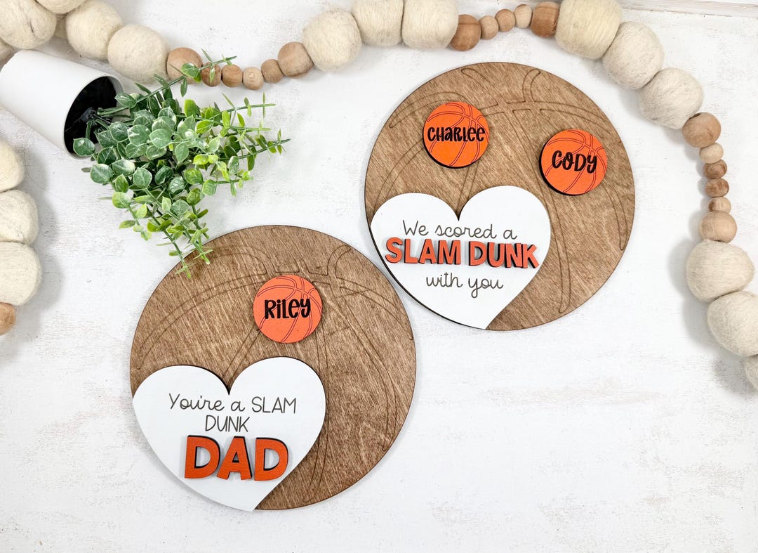 Father’s Day Basketball Sign, Personalized Gifts for Dad From Kids ...