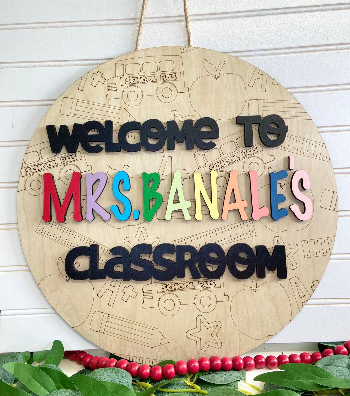 Personalized Classroom Door Hanger, Classroom Door Decor, Classroom ...