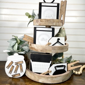 Laundry Room Tier Tray Decorations, Laundry Decor, Laundry Tiered Tray ...