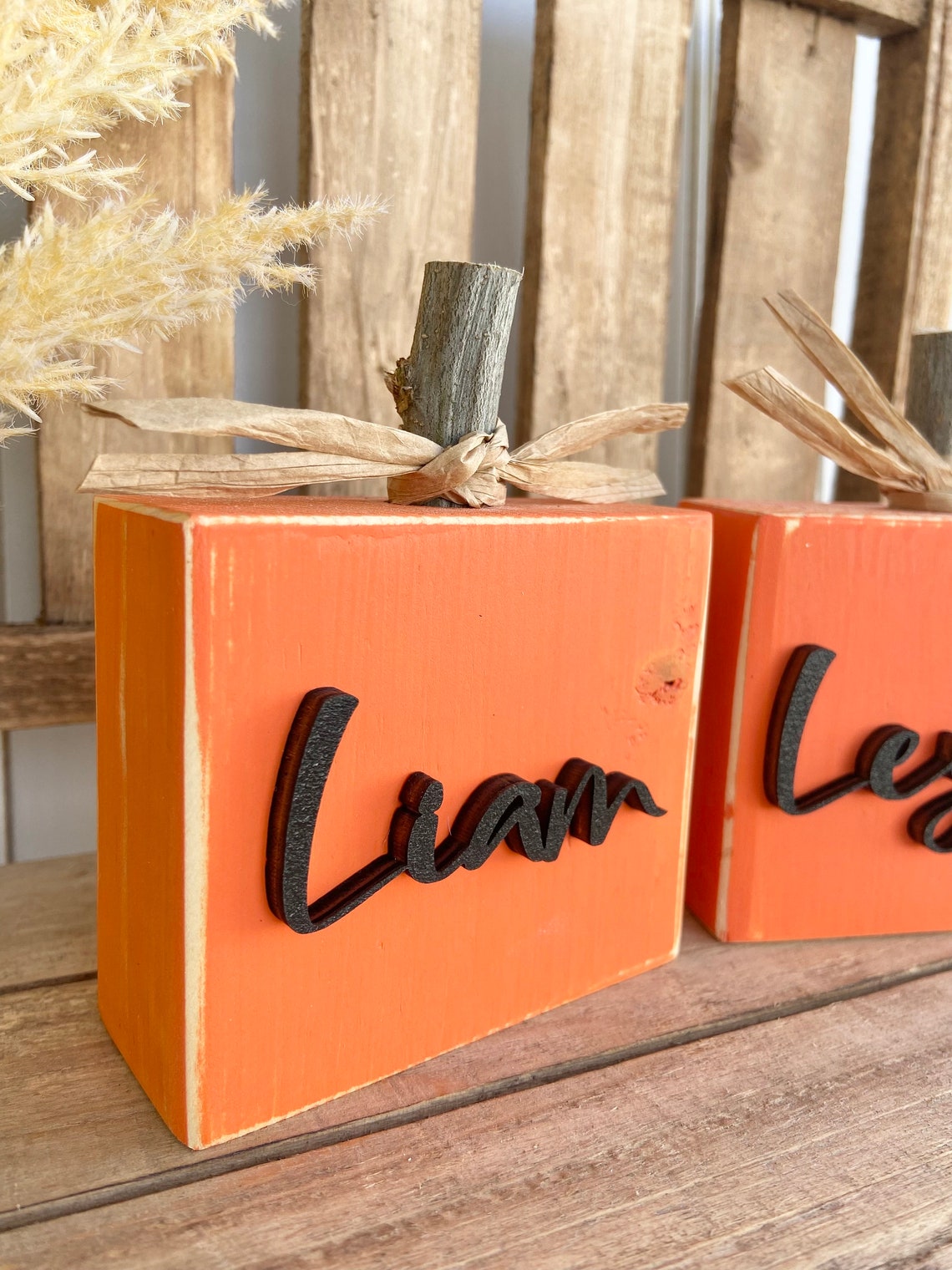 Personalized Wooden Pumpkins, Name Pumpkins, Kid's Pumpkins, Fall Decor ...