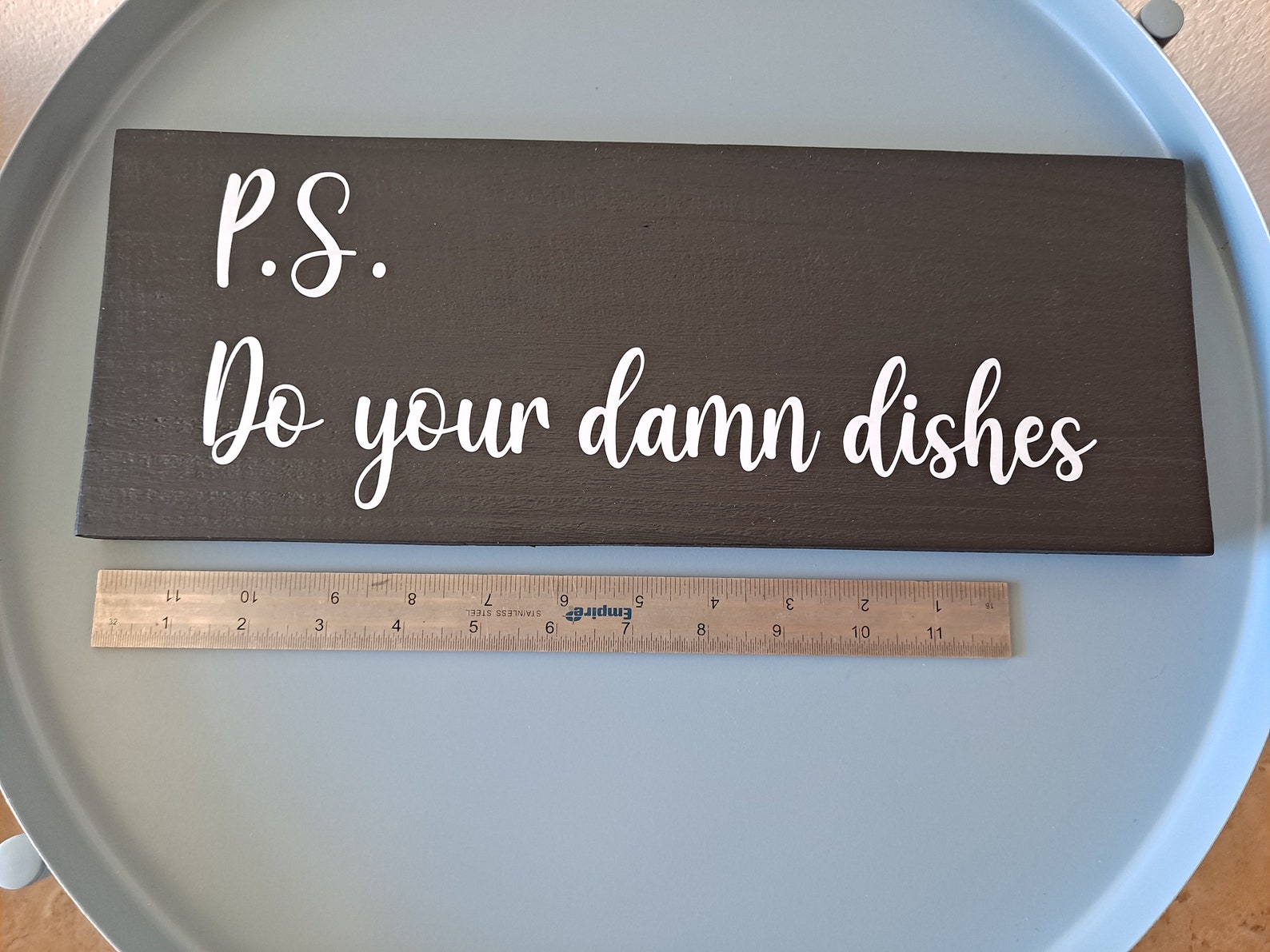 Wooden Kitchen Sign Do Your Damn Dishes Funny Kitchen Signs | Etsy