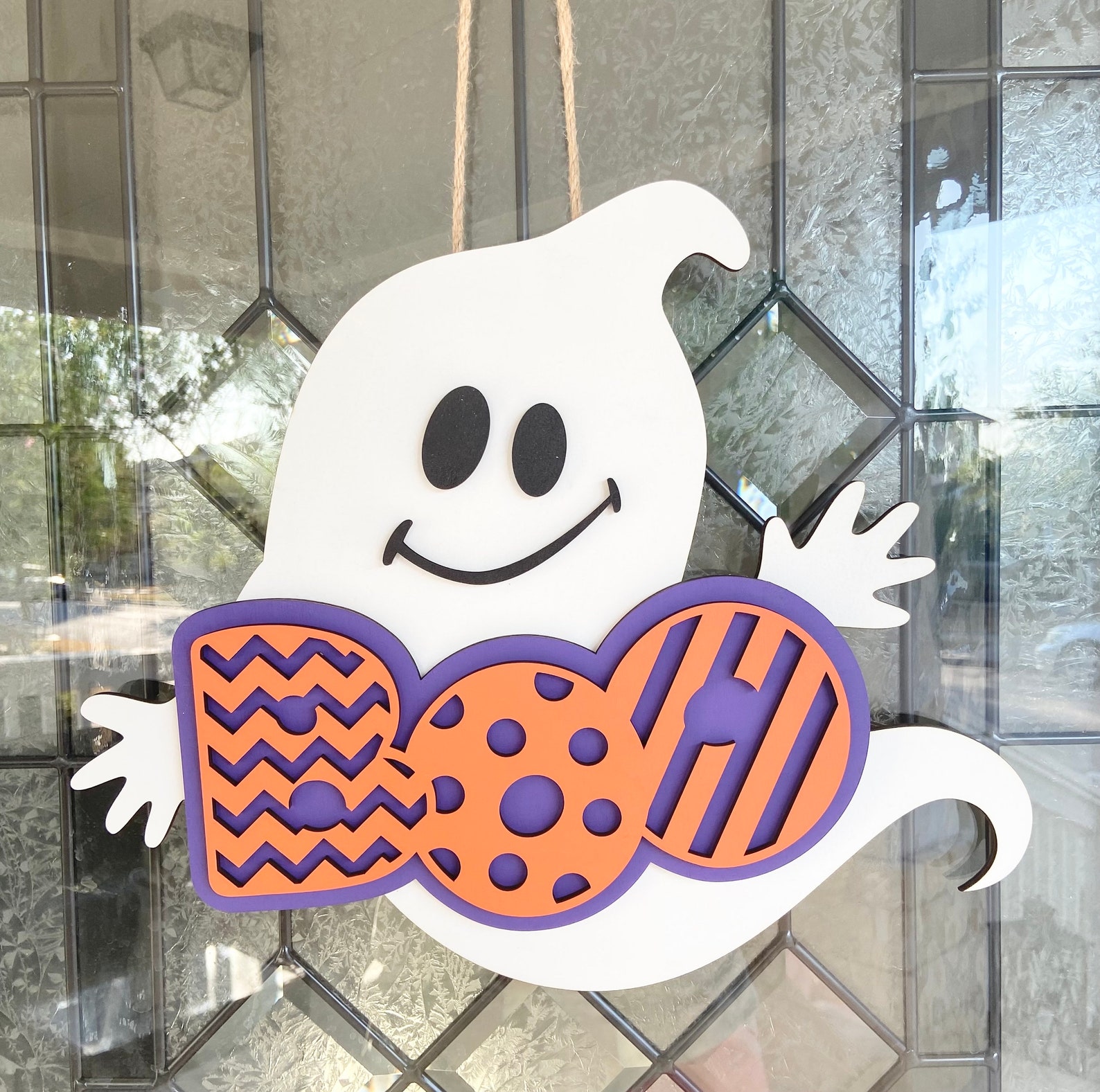 Boo Ghost Door Sign, Halloween Door Sign, Front Porch Decor, Fall Decor ...