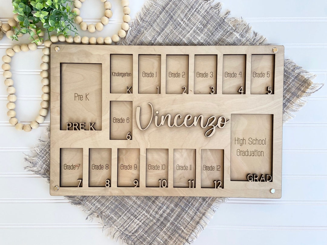 Personalized Pre K to Graduation School Picture Frame,grade School ...
