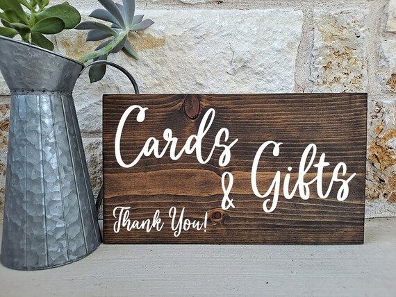 Wedding Cards and Gift Sign Wooden Wedding Sign Wedding | Etsy