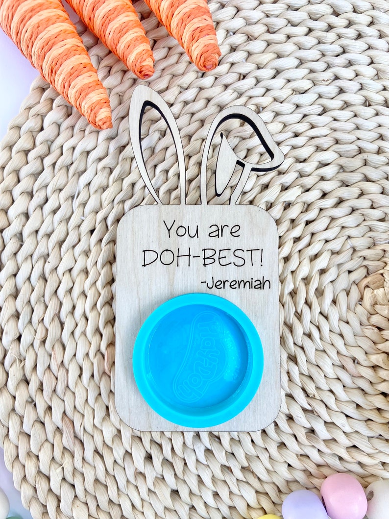 Personalized Easter Basket Tag | Bunny Easter Basket Tag | Play Doh ...