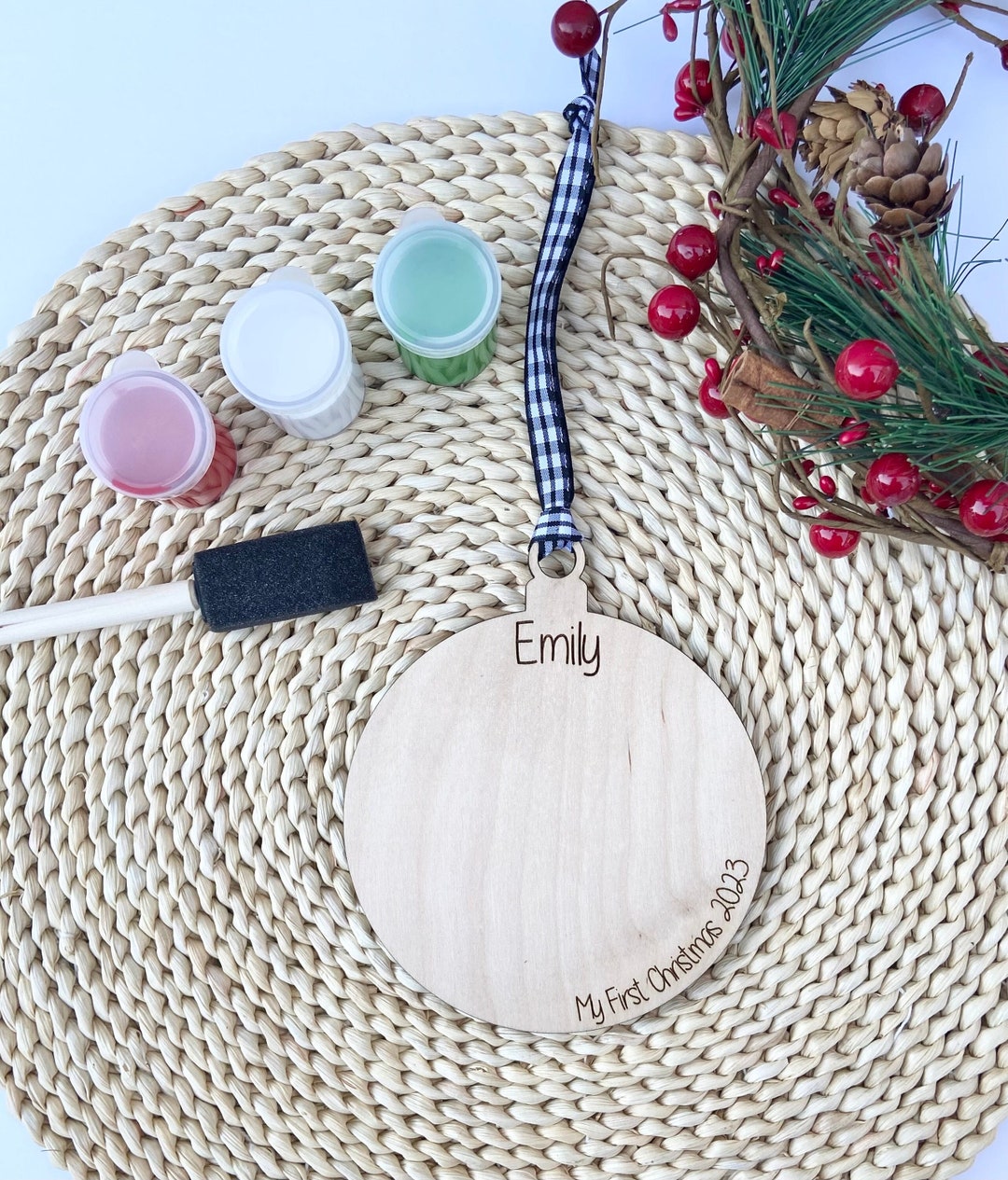 Personalized Christmas Ornament Paint Kit, Christmas Craft, Christmas ...