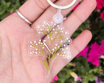 Aesthetic Flower Keychain - Etsy