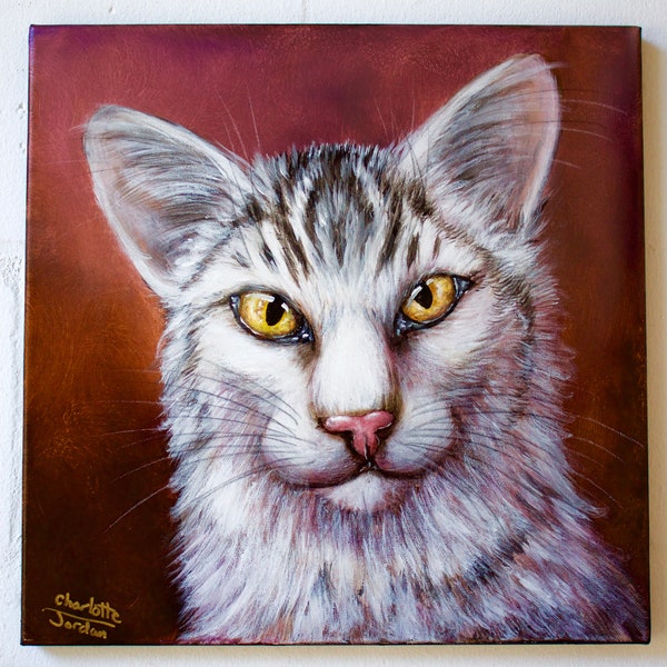 Acrylic Painting Cat - Etsy