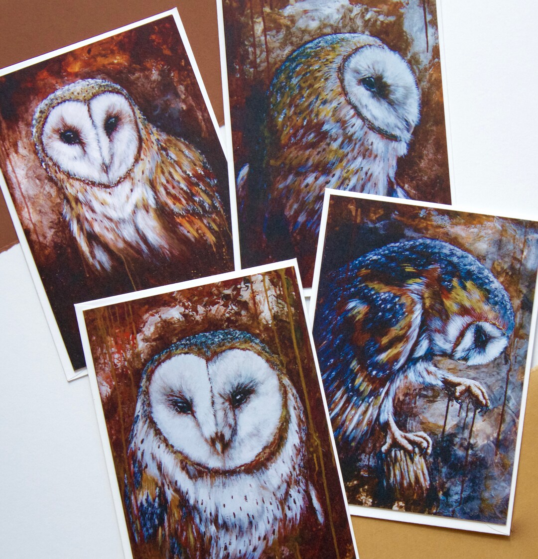 Barn Owl Greeting Cards 4 Blank Cards Sold Individually - Etsy
