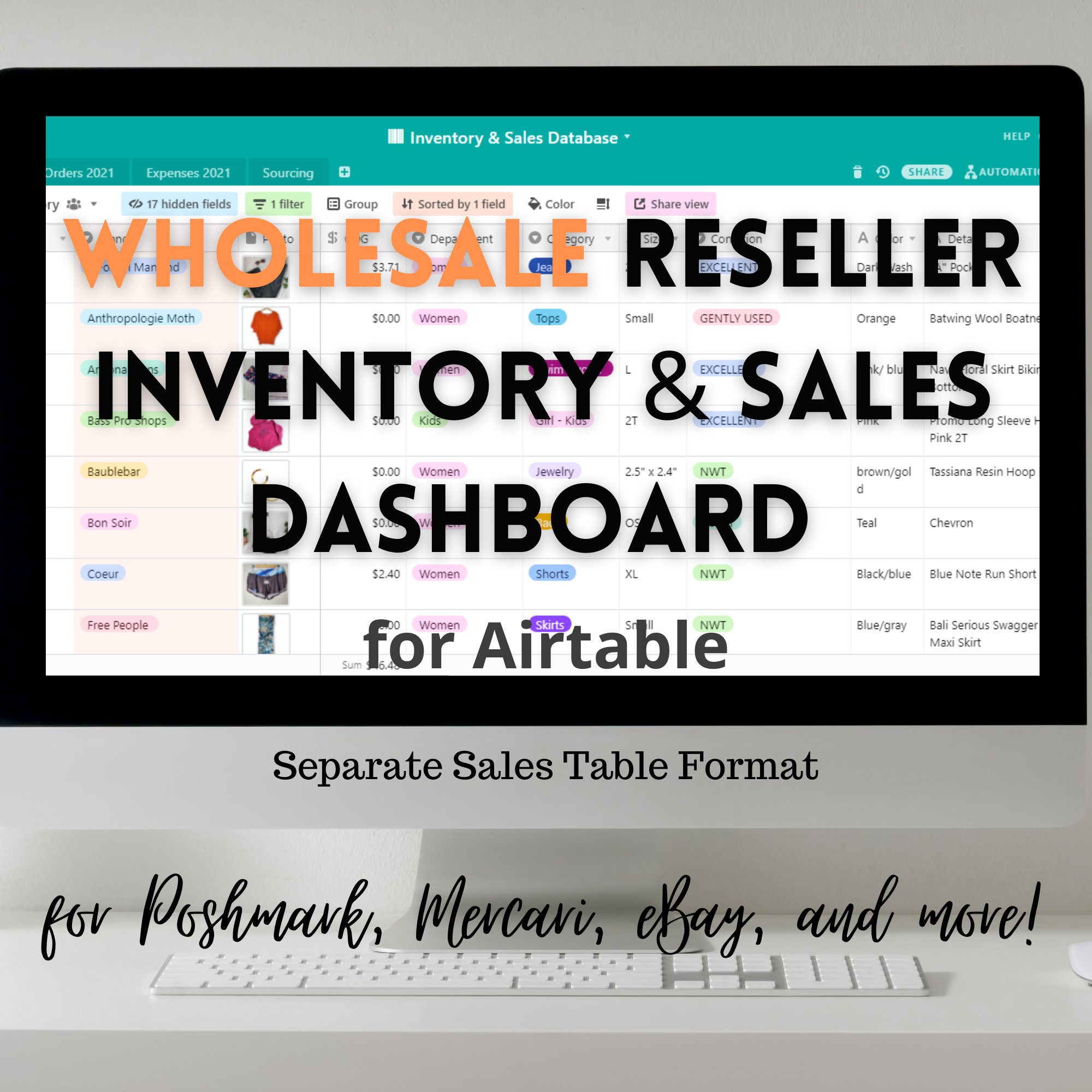 Wholesale Reseller Inventory & Sales Dashboard for Airtable-separate ...