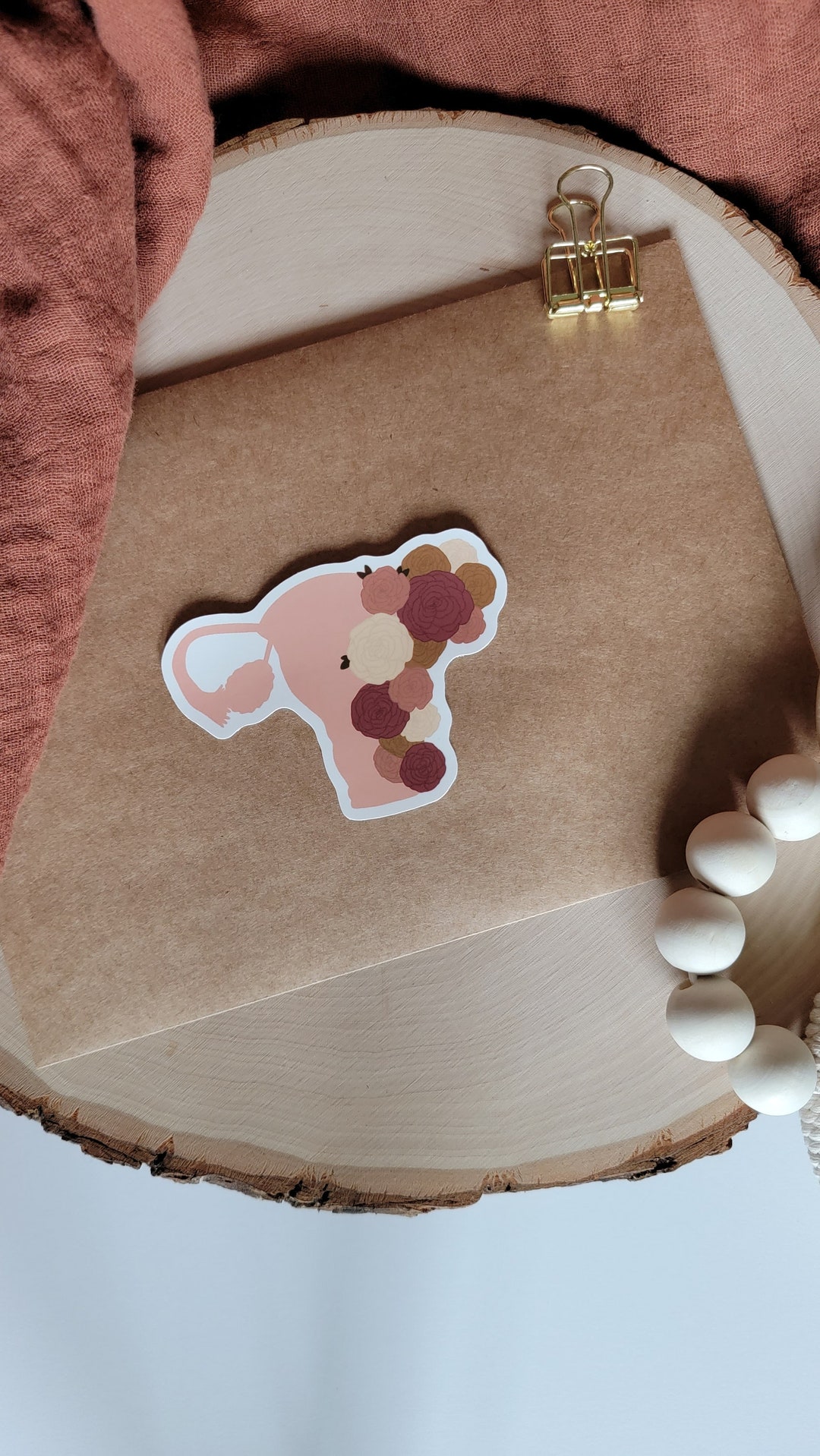 Uterus Sticker Floral Uterus Vinyl Sticker Floral Uterus - Etsy