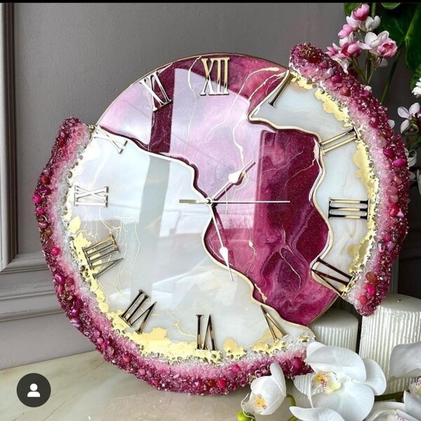 Resin Clock - Etsy