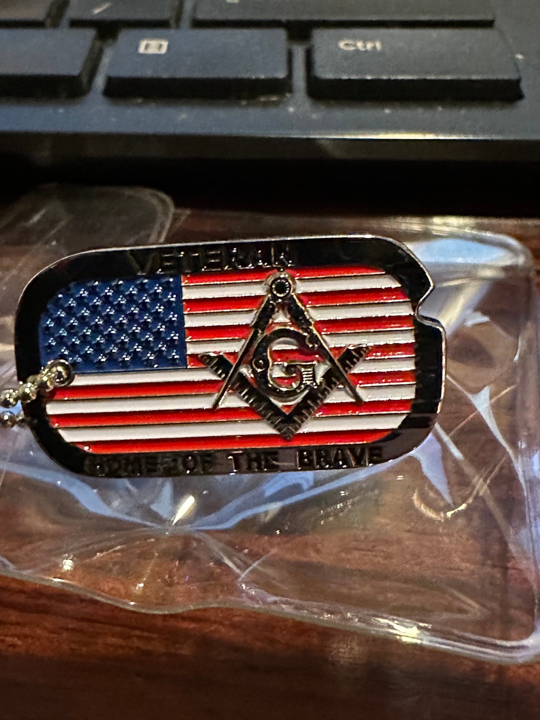 Masonic Veteran Dog Tag Style Lapel Pin CA FREE SHIPPING - Etsy