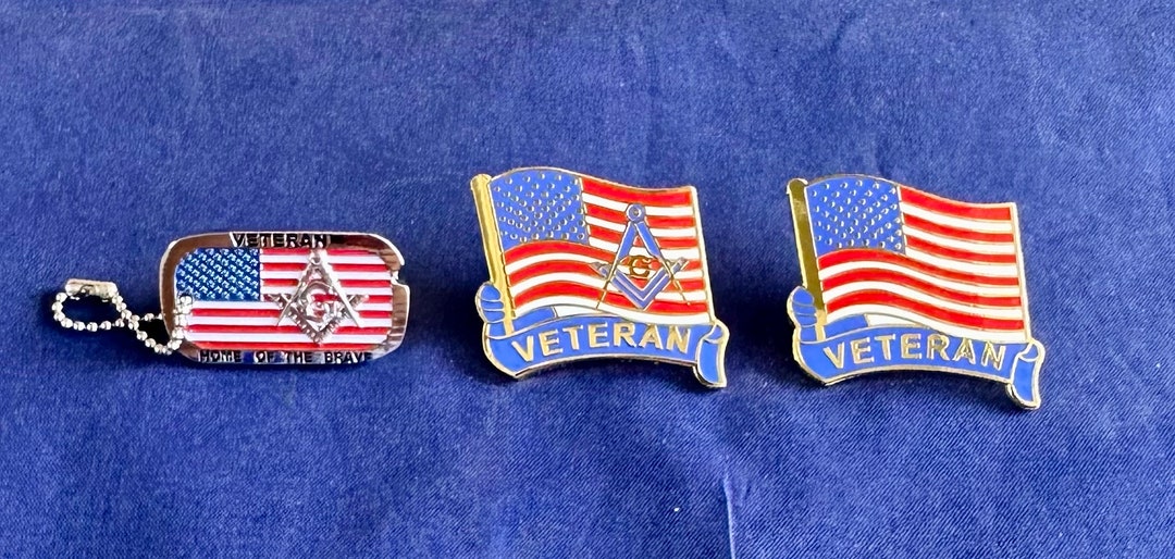 Veteran/masonic Lapel Pin - Etsy