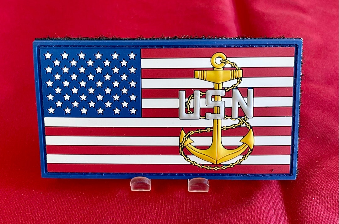 Patriotic Chief/senior Chief/master Chief PVC Patch. Free Shipping. - Etsy