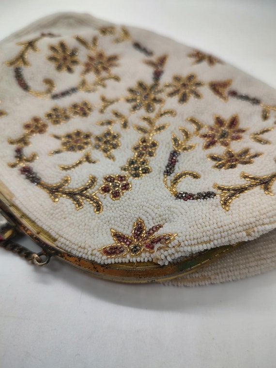 Antique French Hand Beaded Evening Hand Purse | Micro… - Gem