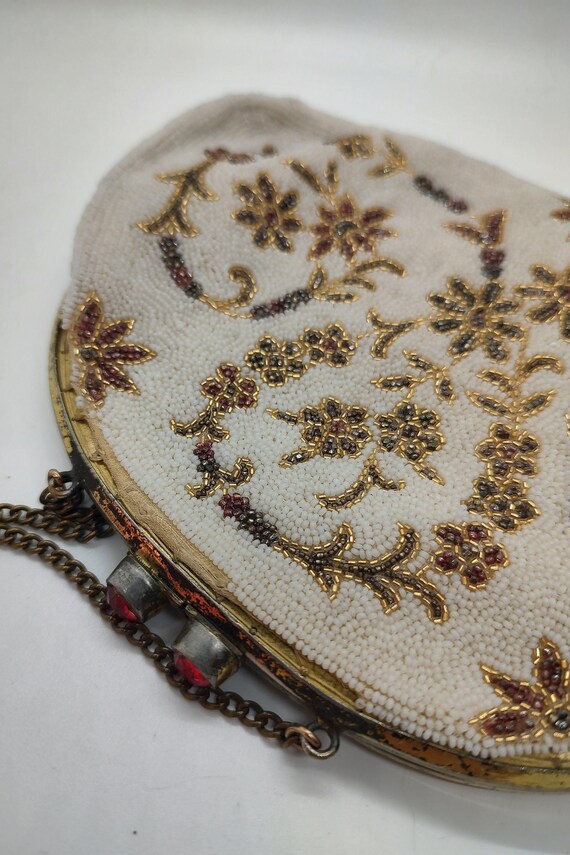 Antique French Hand Beaded Evening Hand Purse | Micro… - Gem