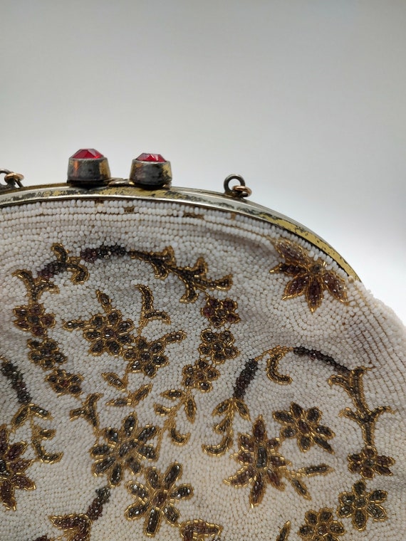 Antique French Hand Beaded Evening Hand Purse | Micro… - Gem