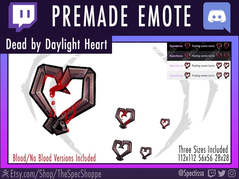 Hook Heart Dead By Daylight Twitch/Discord Emote | Etsy