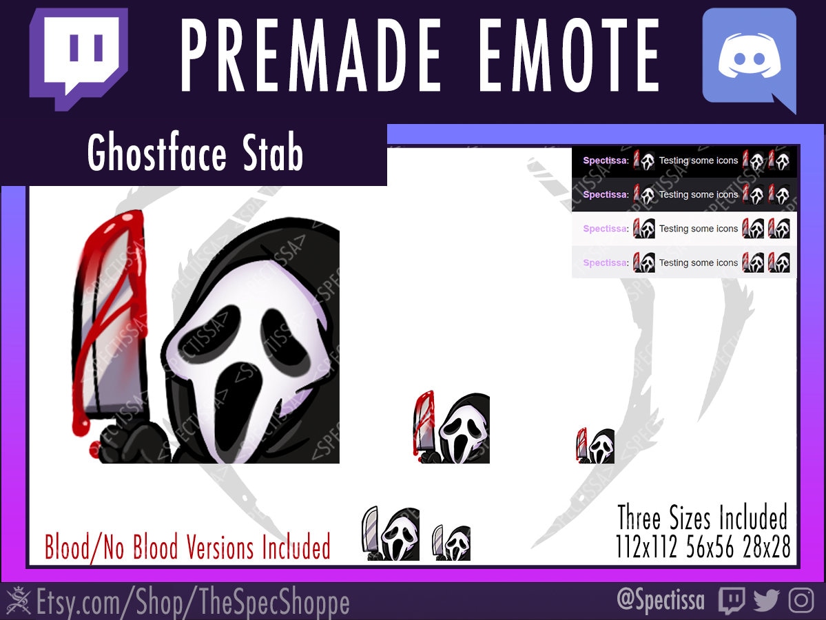 Digital DBD Ghostface Premade Emote for Twitch Discord YouTube Facebook ...