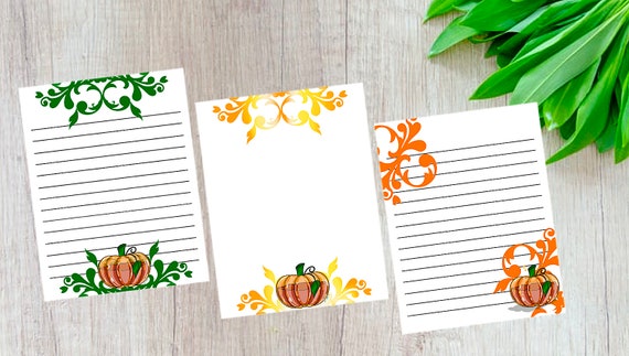 Papercraft Craft Supplies & Tools Rustic Printable Stationery Leaves ...