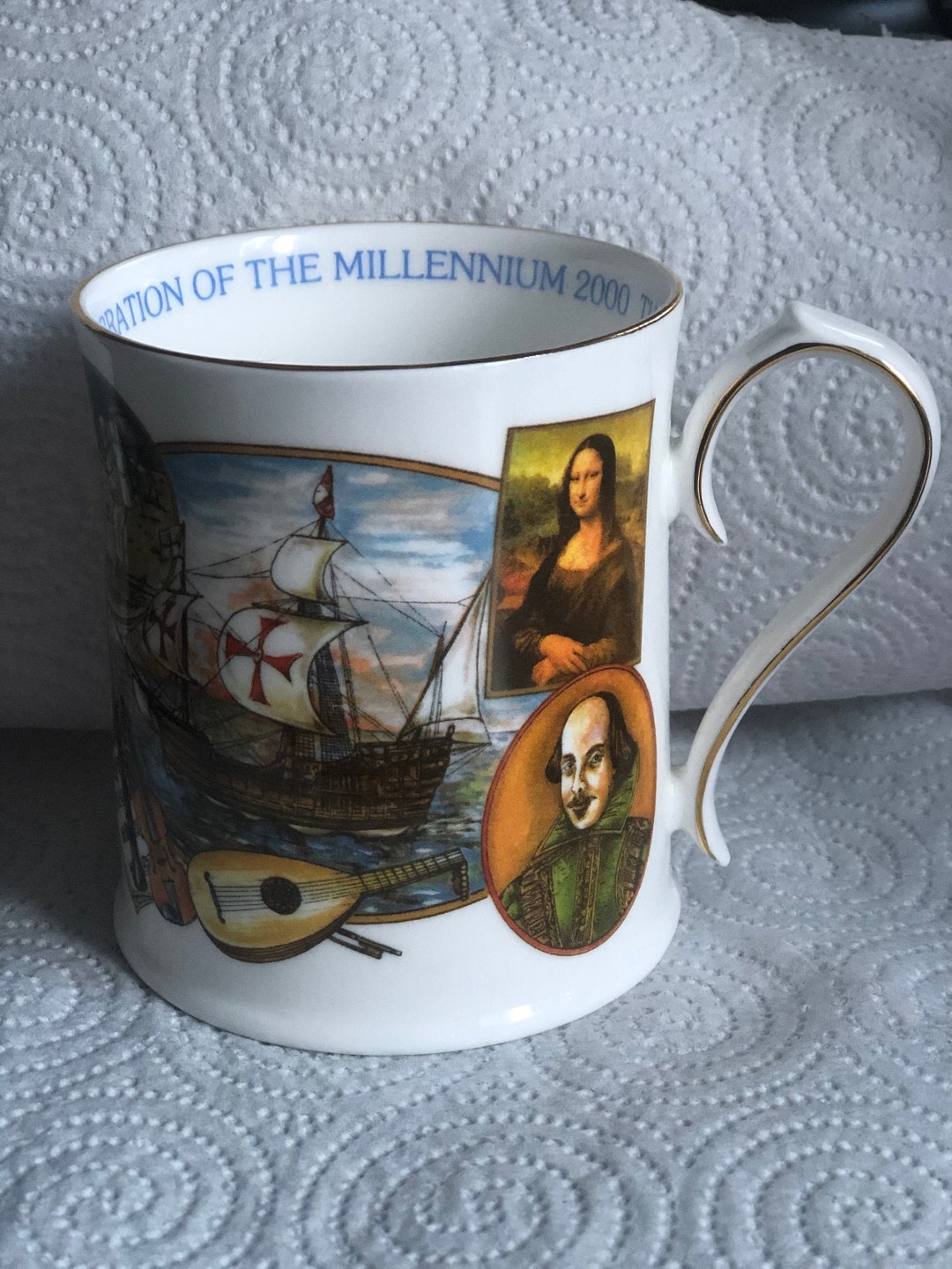 Aynsley China Mug Celebration of the Millennium 2000 the Endeavours of ...
