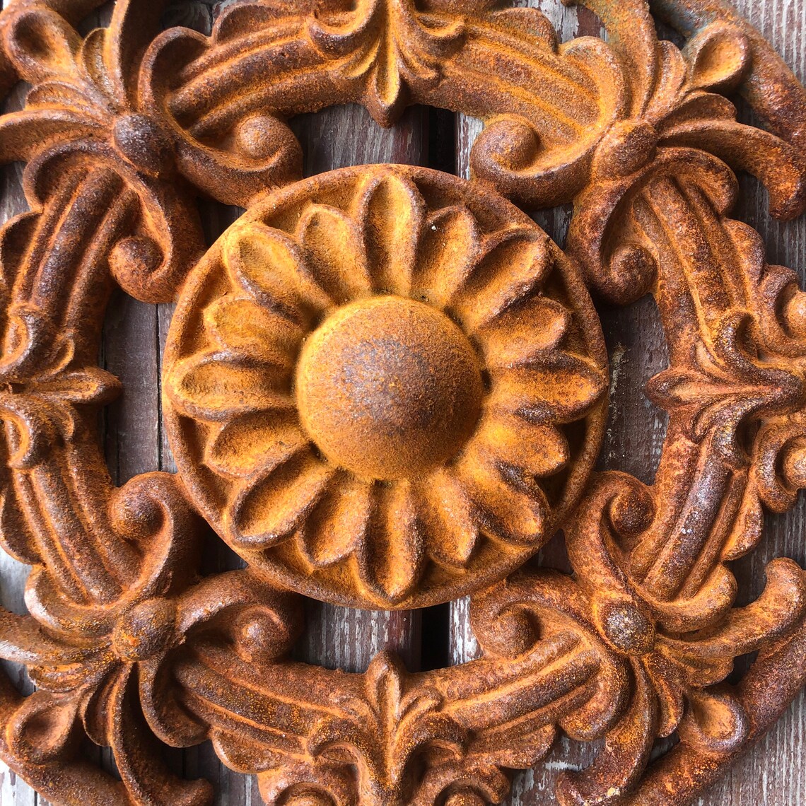 Rusty Metal Wall Decor Rusty Metal Wall Hanging Cast Iron - Etsy