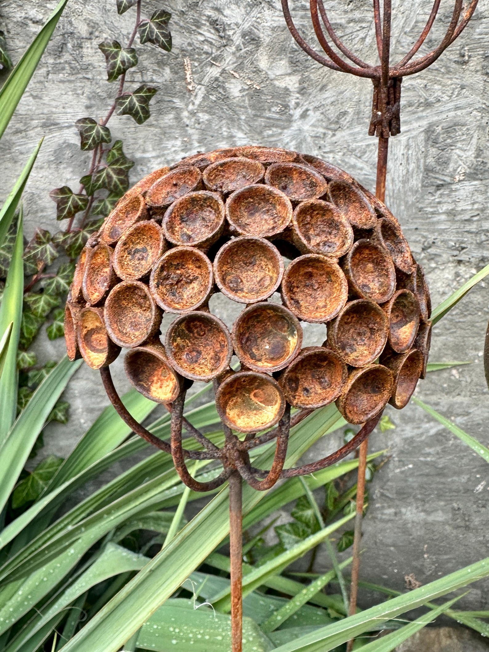 Set of 6 Rustic Metal Exotic Flowers – Handmade Garden Decor, Unique ...