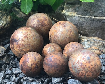 Big 35 Rusty Metal Sphere Outdoor Garden Decor Zen Garden - Etsy