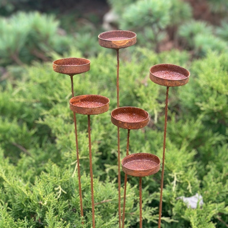 Rain Cup Garden Stakes - Etsy