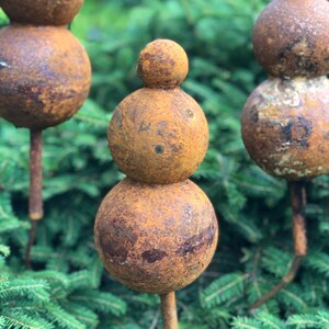 Rusty Flowers Set of 3, Rustic Garden Decor, Metal Garden Decor, Metal ...