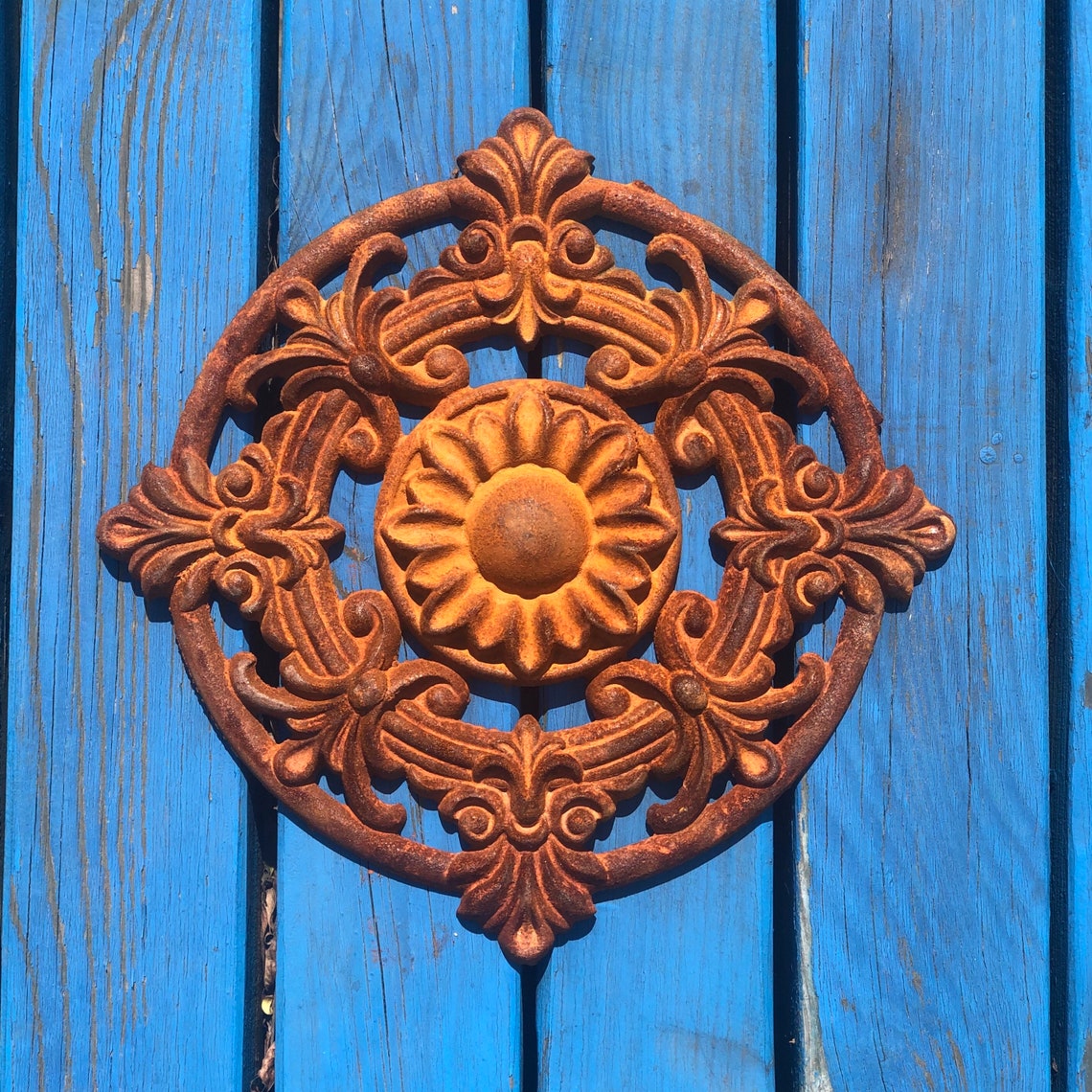 Rusty Metal Wall Decor Rusty Metal Wall Hanging Cast Iron - Etsy