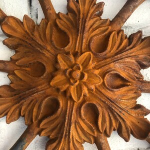 Big Rusty Metal Wall Decor, Rusty Metal Wall Hanging, Cast Iron Wall ...