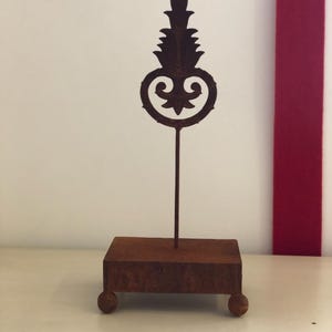 Rusty Metal Finial Sculpture, Rustic Home Decor - Etsy