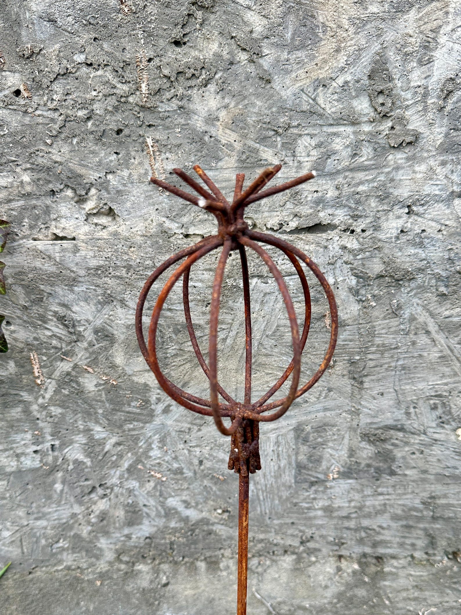Set of 8 Rustic Metal Flower Sculptures – Handmade Garden Stakes ...