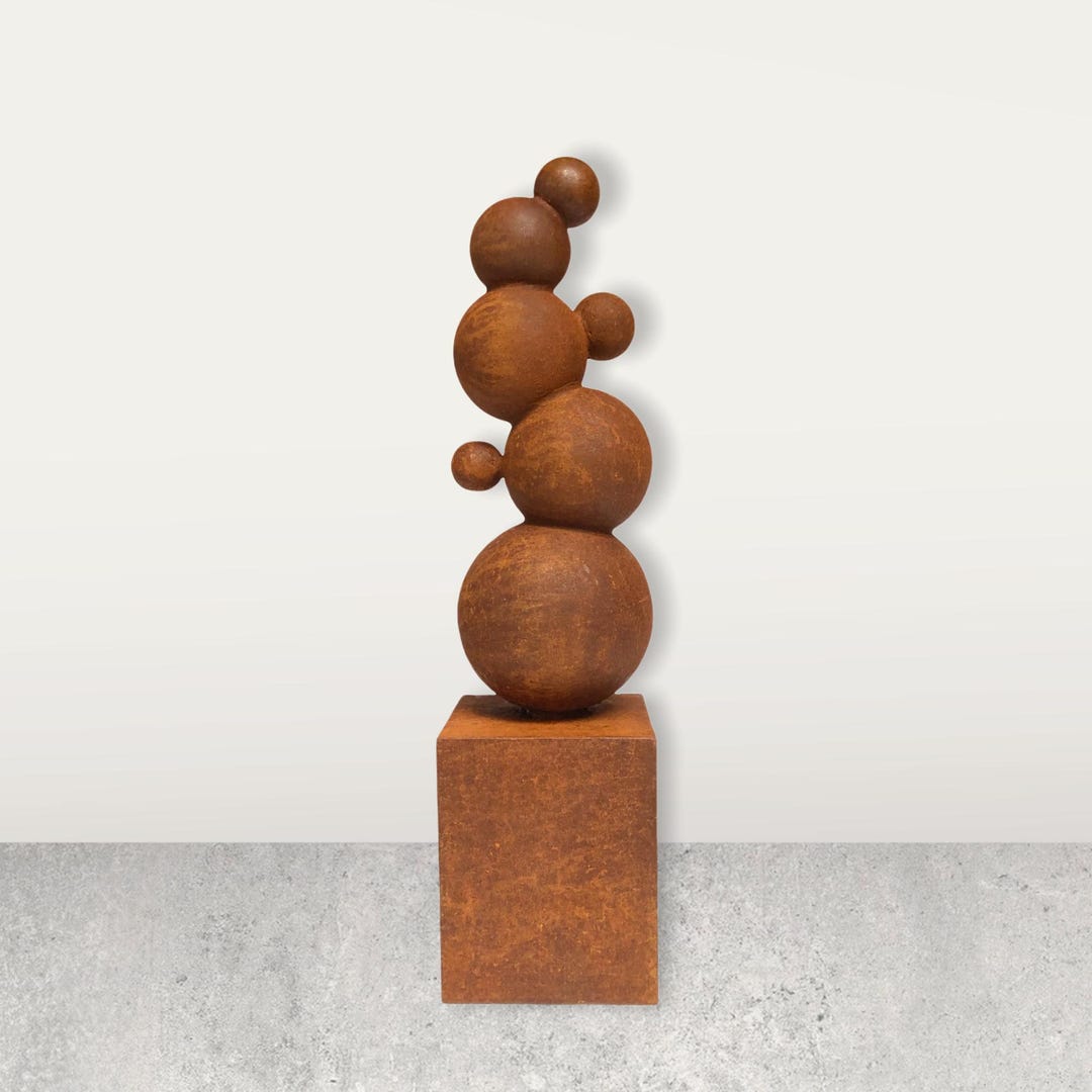Minimalist Rust Sculpture, Modern Rust Home Decor, Rust Home Decor ...