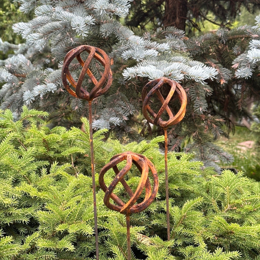 Garden Stakes Garden Decor, Metal Garden Decor, Metal Yard Art, Outdoor ...