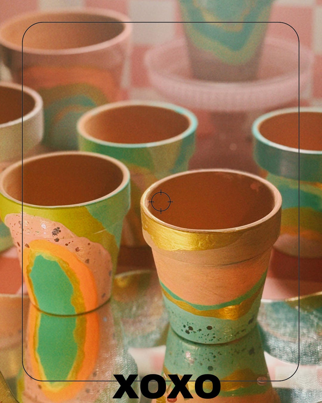 Cavern Series Painted Pots – One-of-a-kind Abstract Mini Landscapes - Etsy