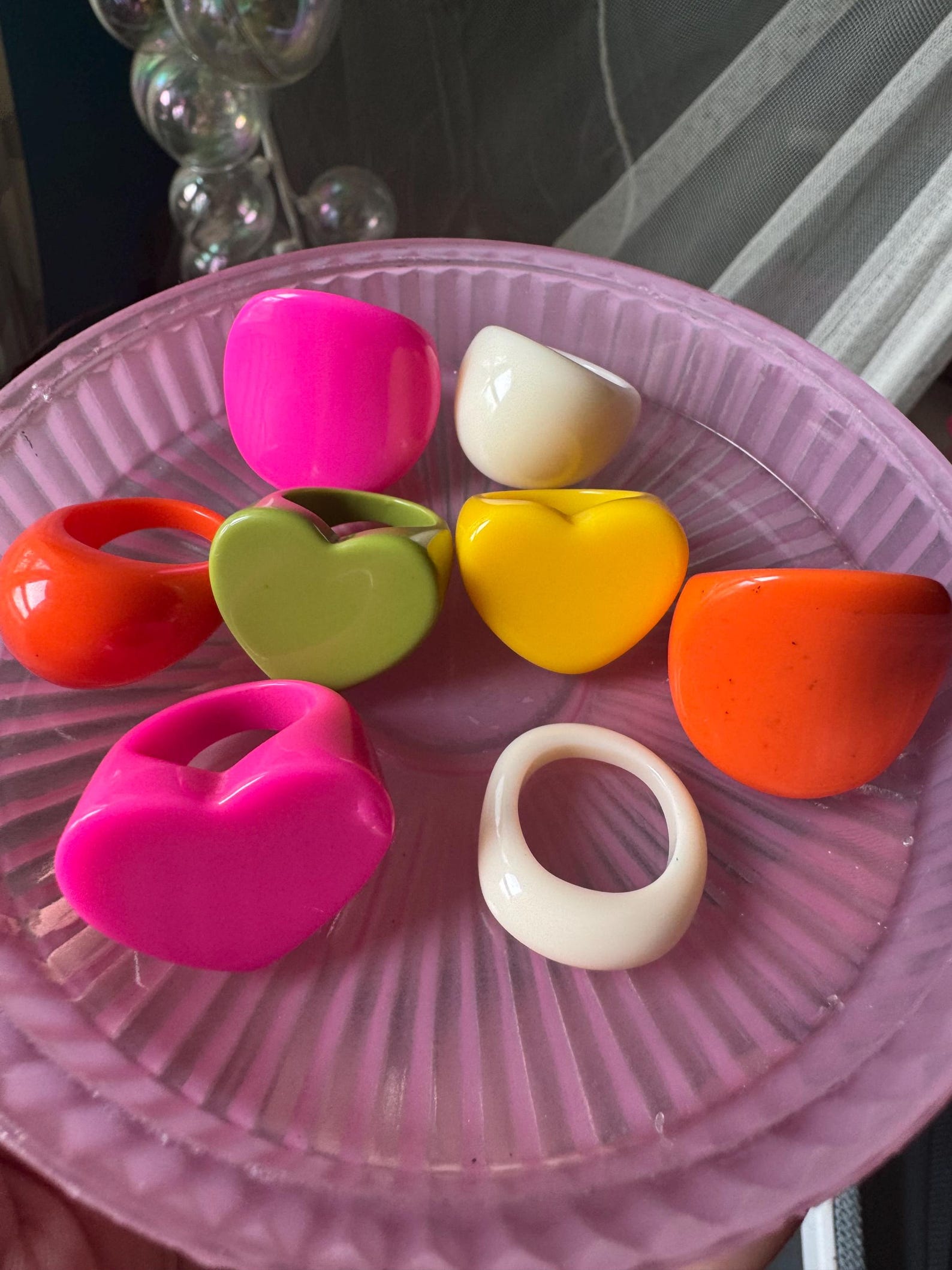 Retro Acrylic Rings – Retro Colors - Etsy