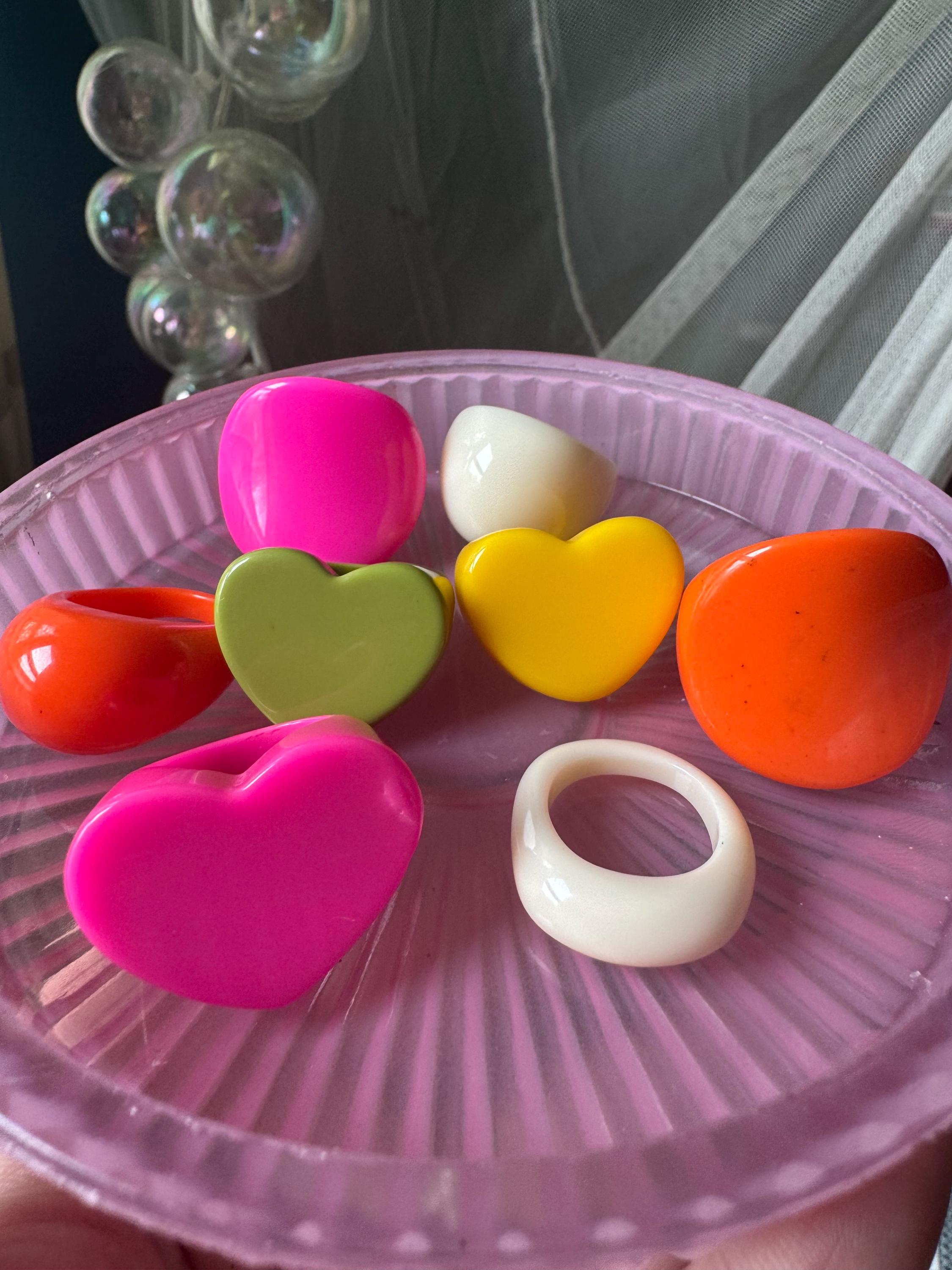 Retro Acrylic Rings – Retro Colors - Etsy