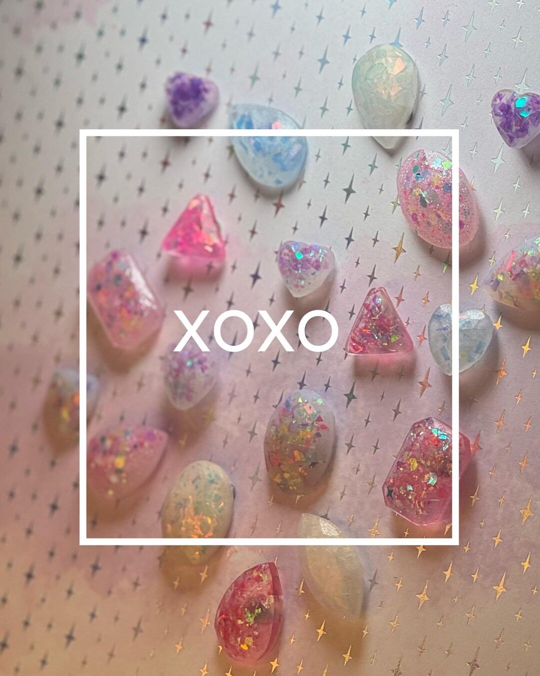Iridescent Gemstone Magnet Collection – Handmade Resin Crystal ...