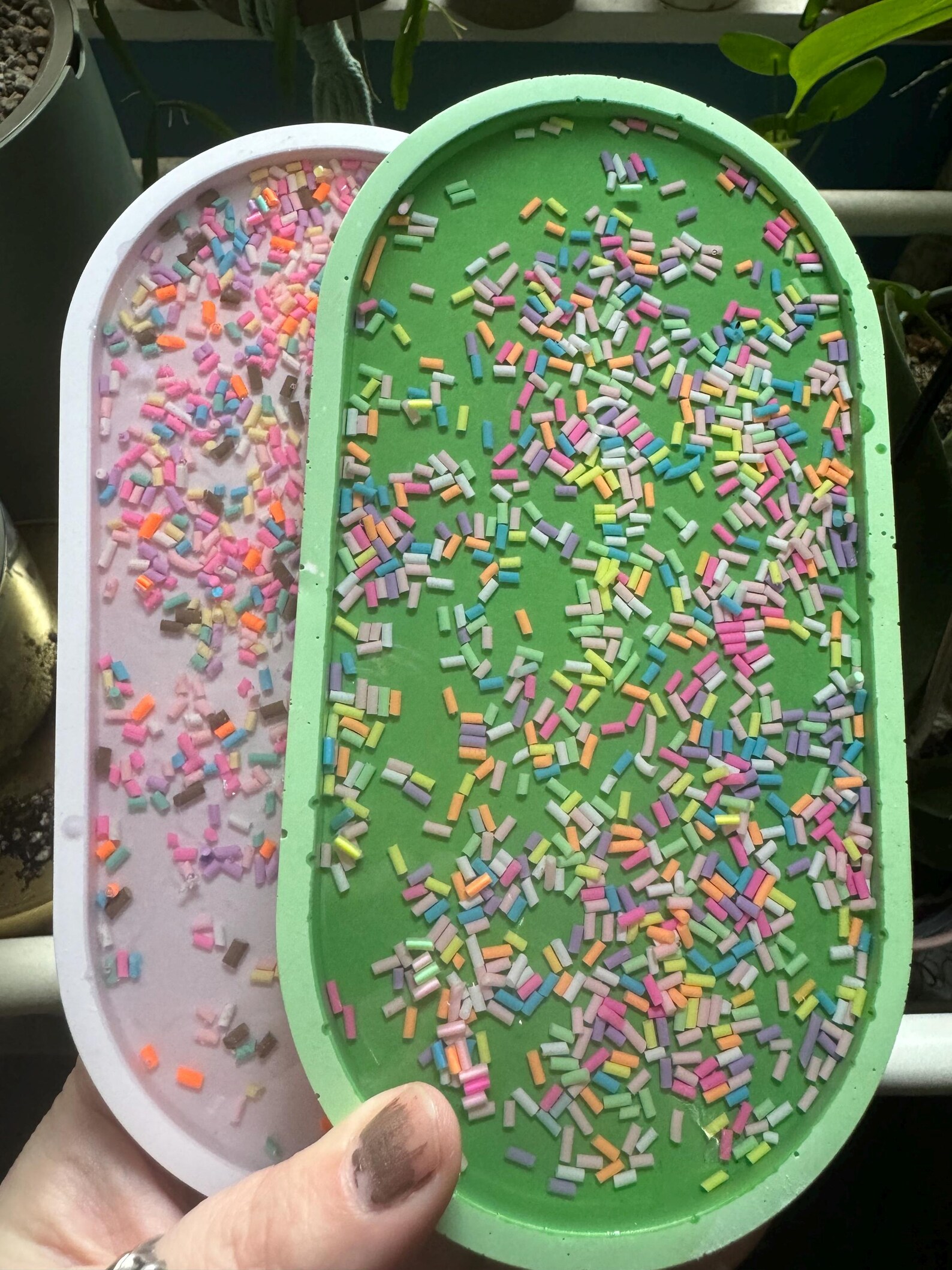 Sprinkles Cement Long Oval Catch All Ring Decorative Trinket Tray - Etsy