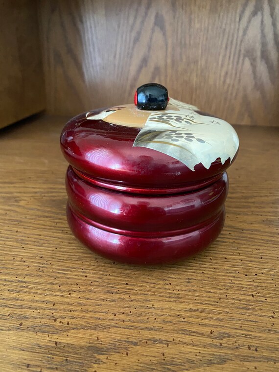 Asian hand painted jewelry box - Gem