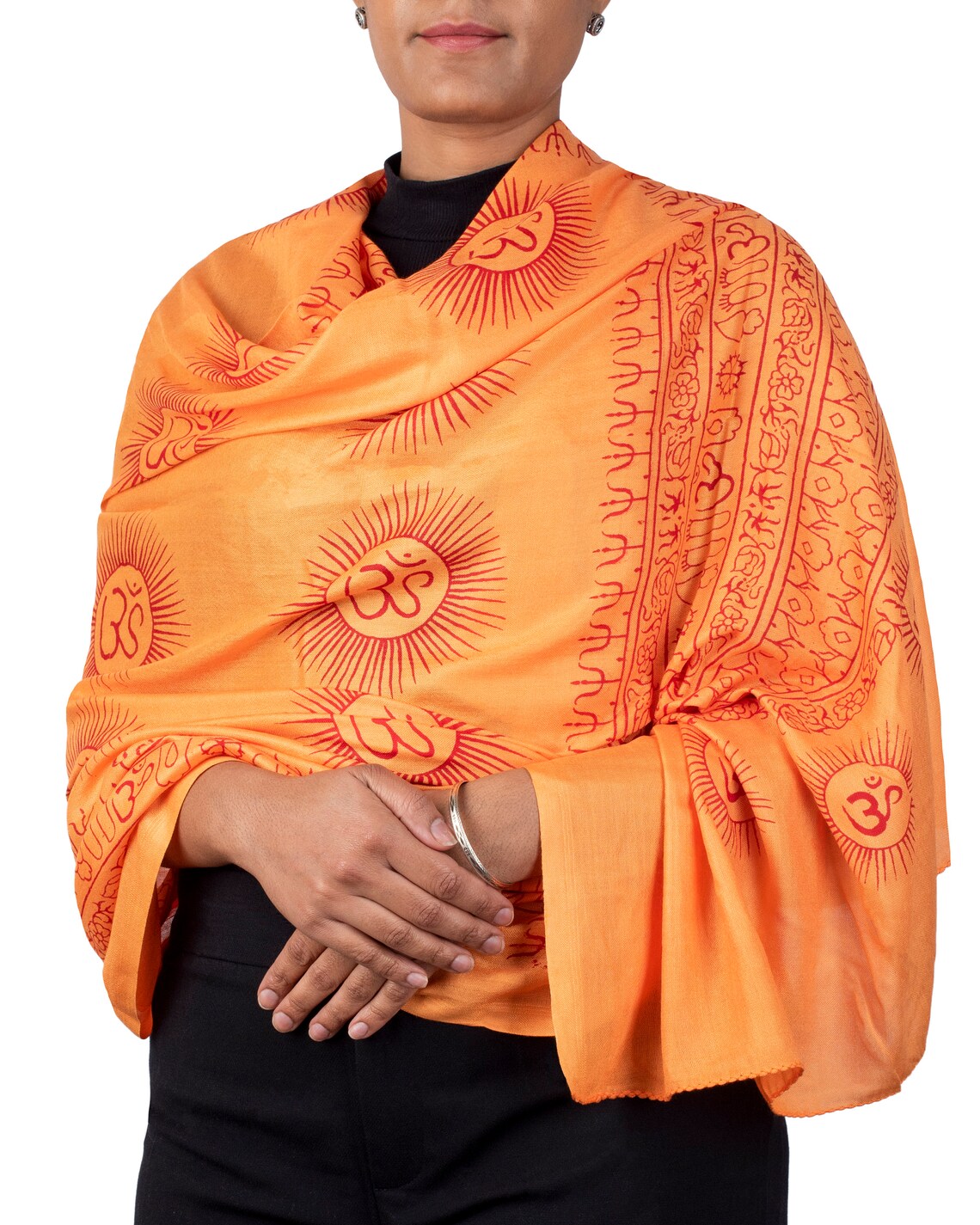 Om Yoga Scarf | Meditation Shawl | Large Beach Wrap | Hindu Prayer ...