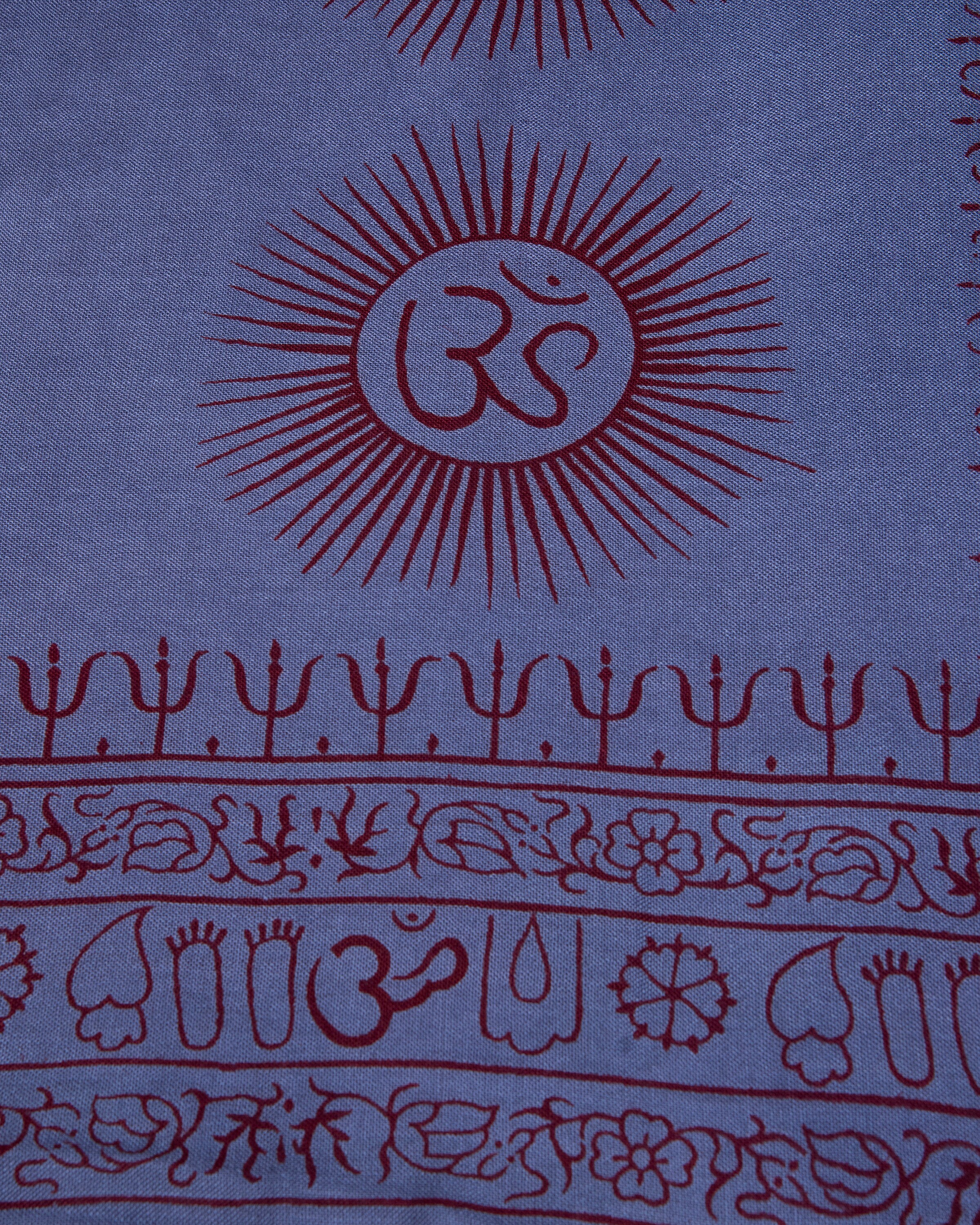 Om Yoga Scarf | Large Viscose Rayon Meditation Shawl | Hindu Prayer ...