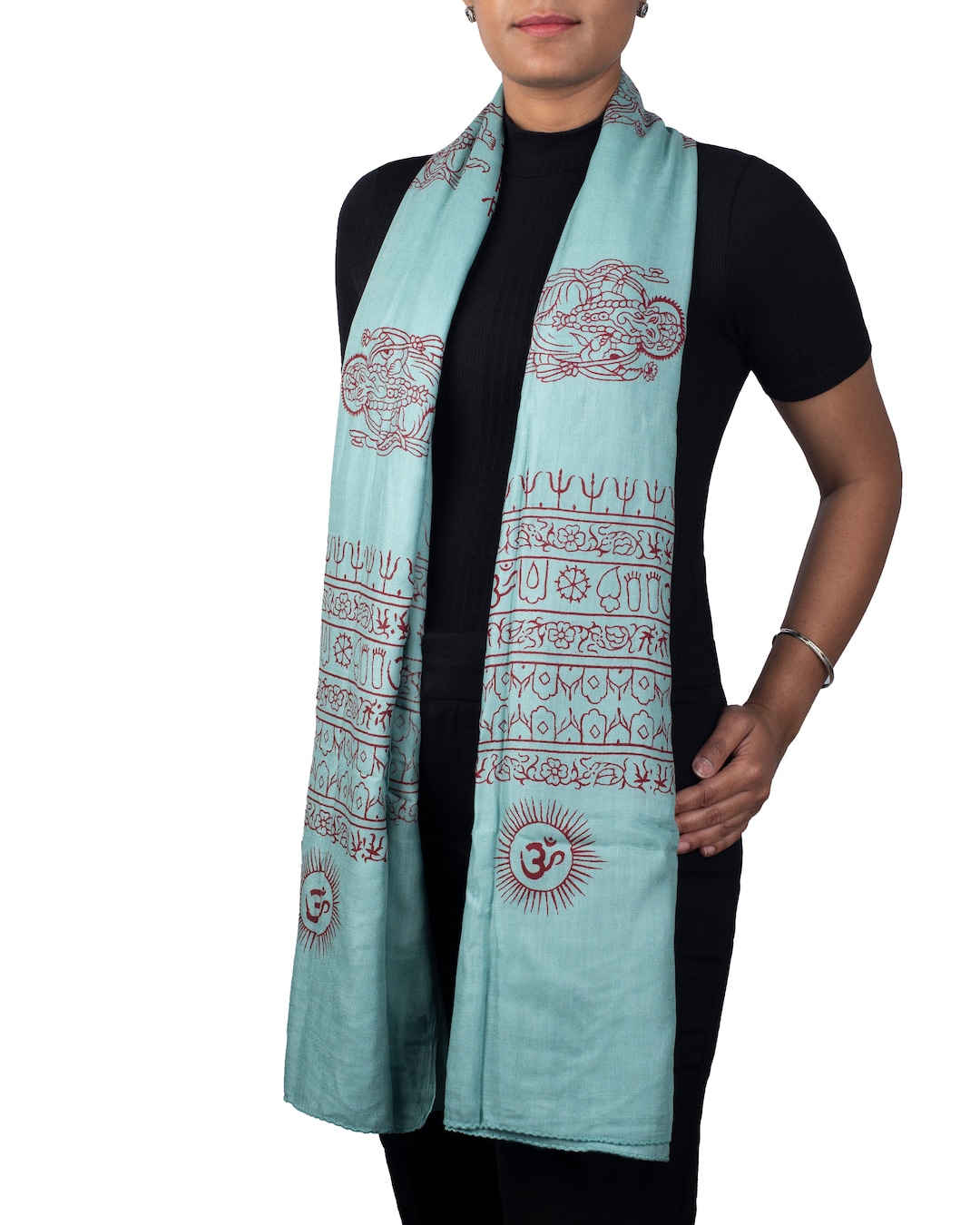 Ganesha Yoga Scarf | Meditation Shawl | Large Beach Wrap | Hindu Prayer ...