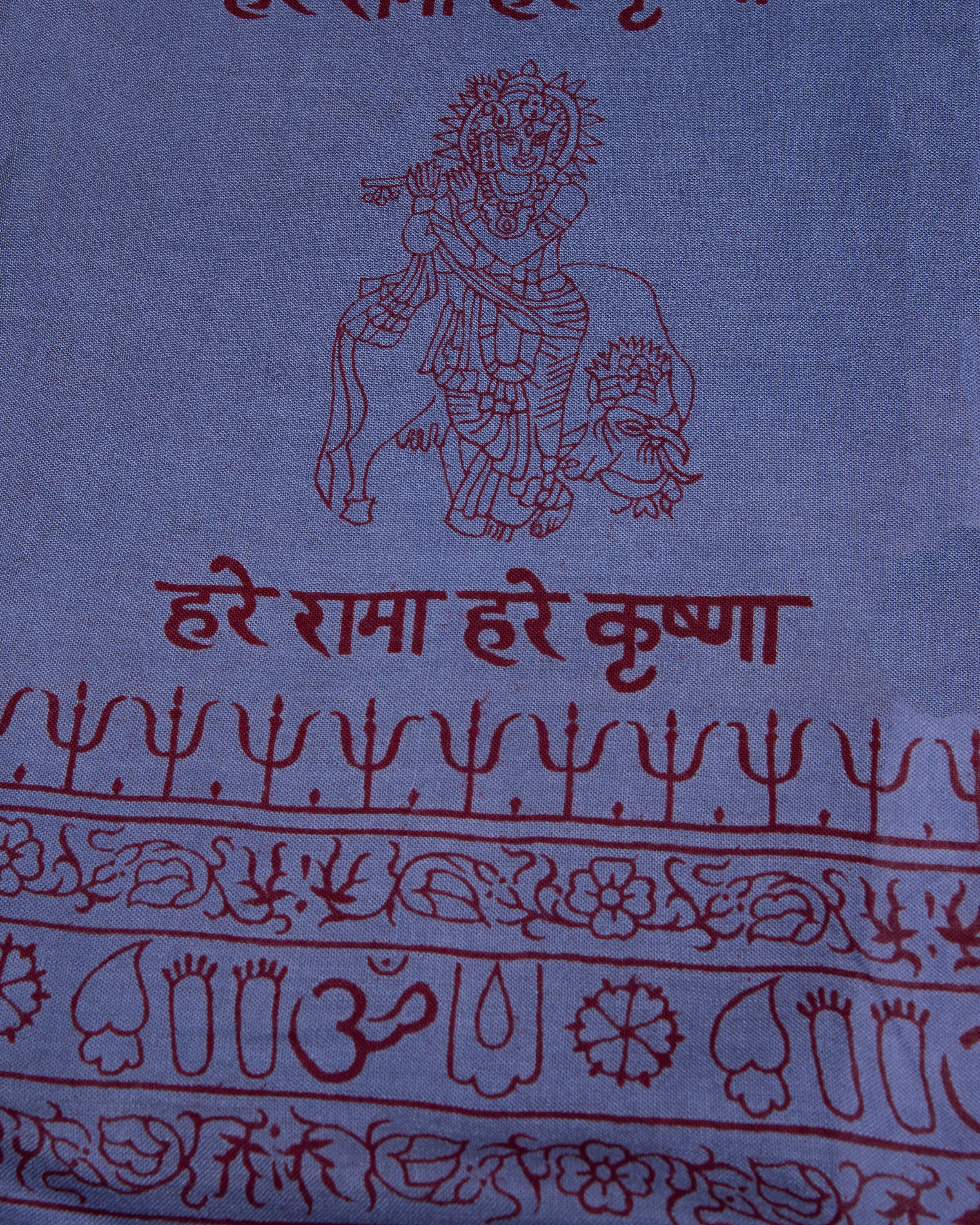 Krishna Yoga Scarf | Meditation Shawl | Large Beach Wrap | Hindu Prayer ...