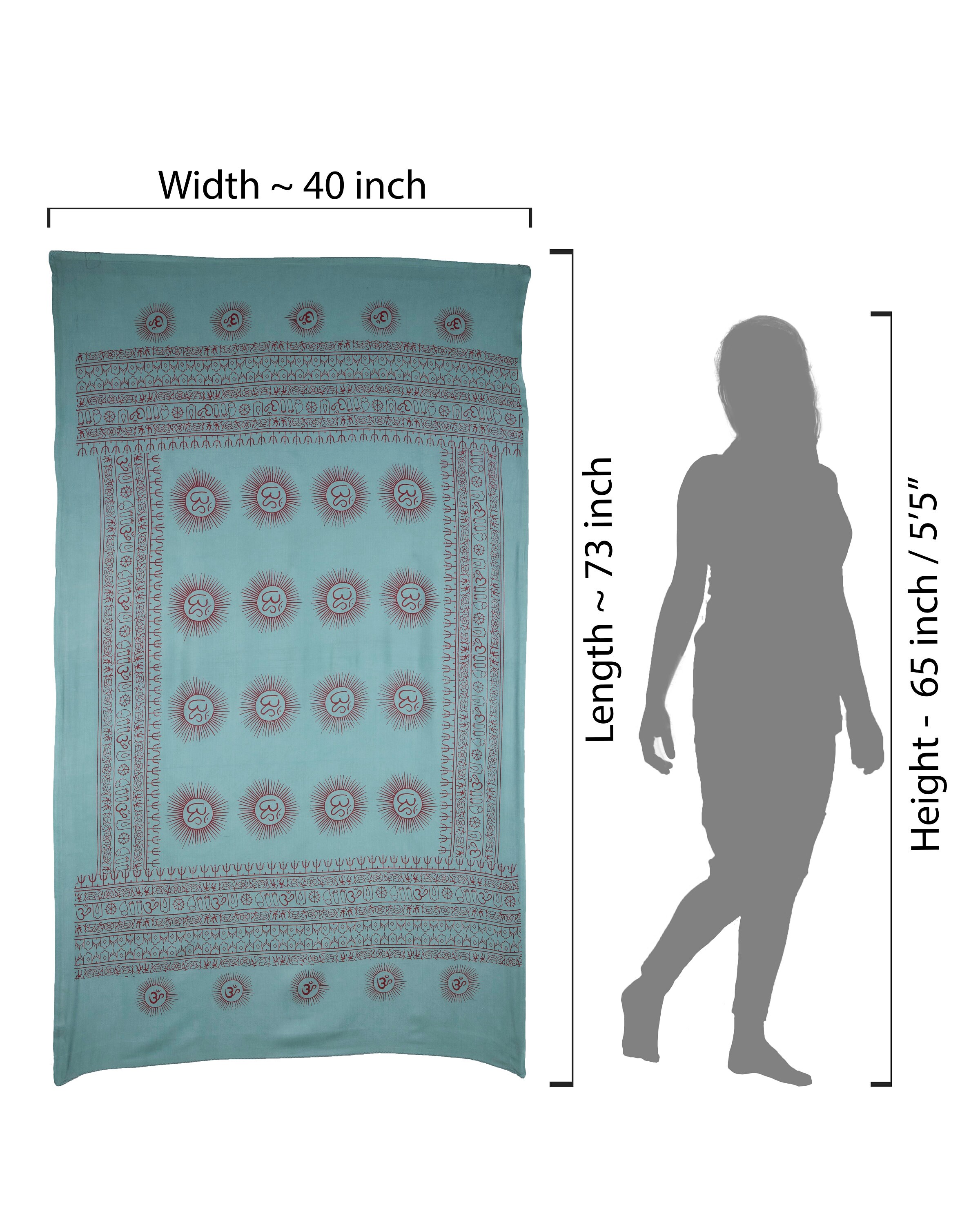 Om Yoga Scarf | Large Viscose Rayon Meditation Shawl | Hindu Prayer ...