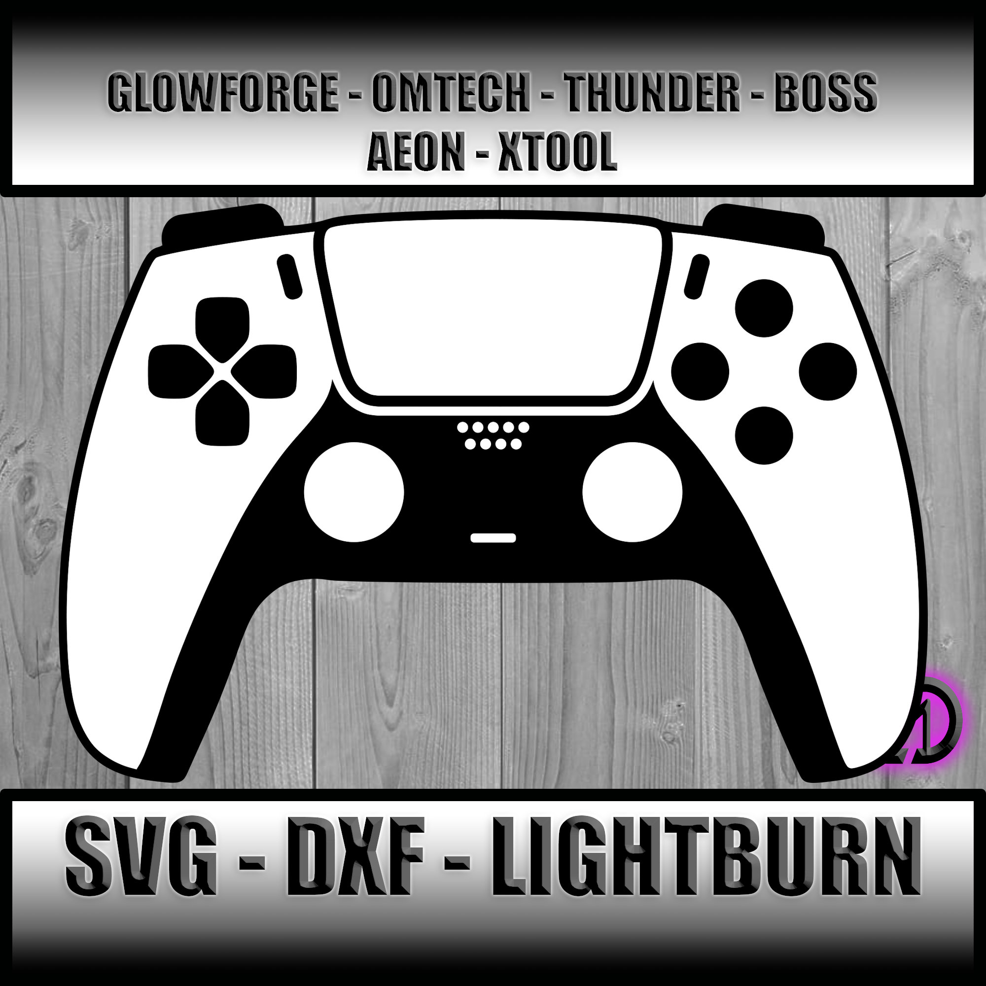 Playstation PS5 Controller Vectors, SVG, DXF, Lightburn, AI, Laser Cut ...